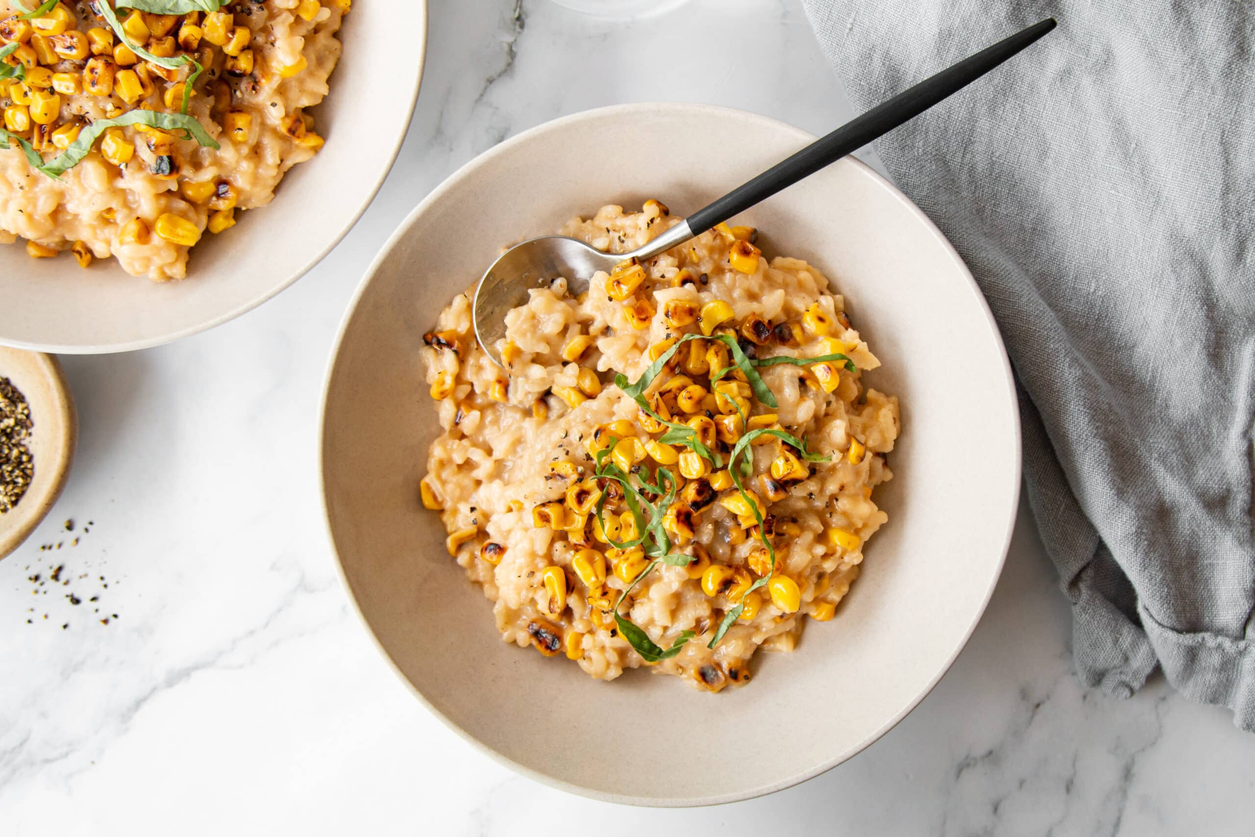 Roasted Corn Risotto (With Optional Shrimp) - Tacoma Boys